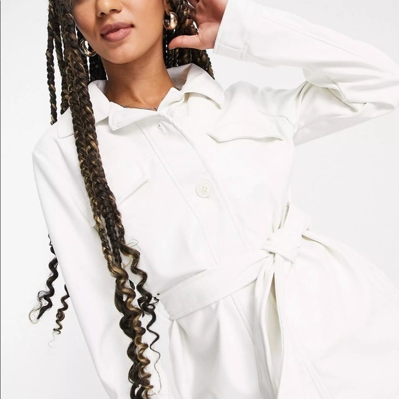 ASOS | Jackets & Coats | Nwt Asos Threadbare Brooke Pu Belted Jacket In ...